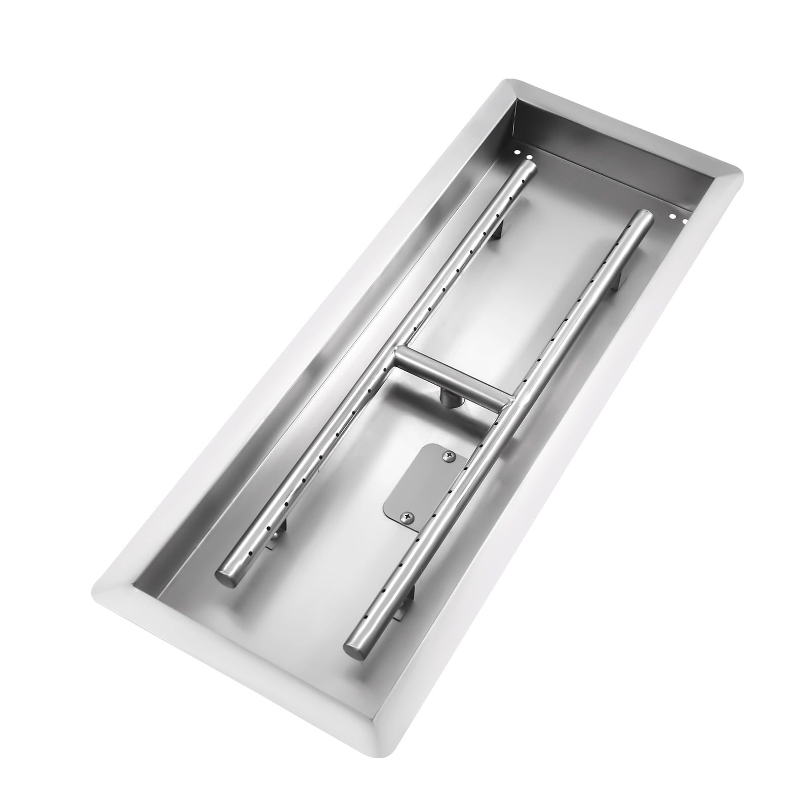 Miumaeov Stainless Steel Rectangular Built-in Fire Pit Pan, Rectangular ...