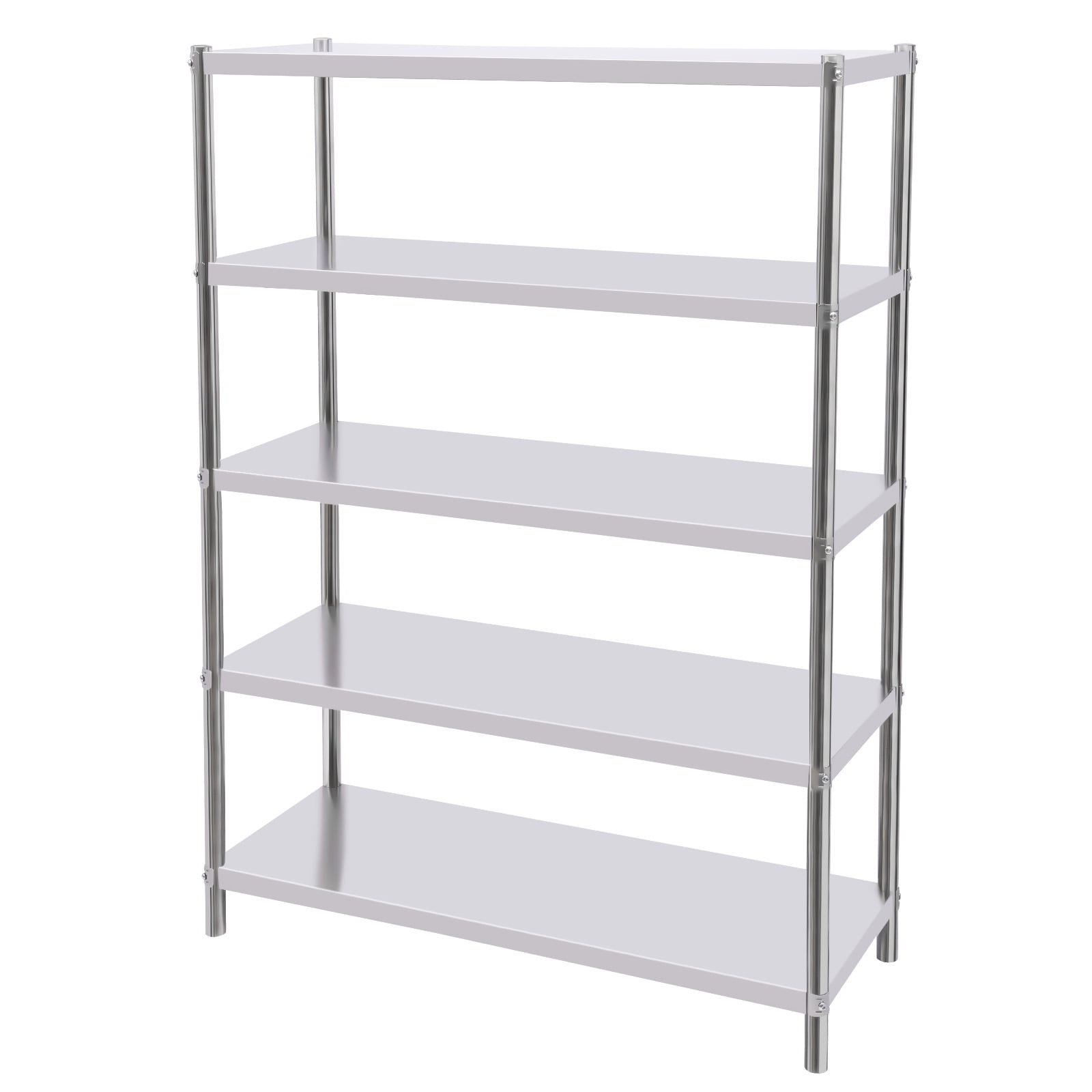 Miumaeov Stainless Steel Shelves, 5 Tier Stainless Steel Rack Shelving ...