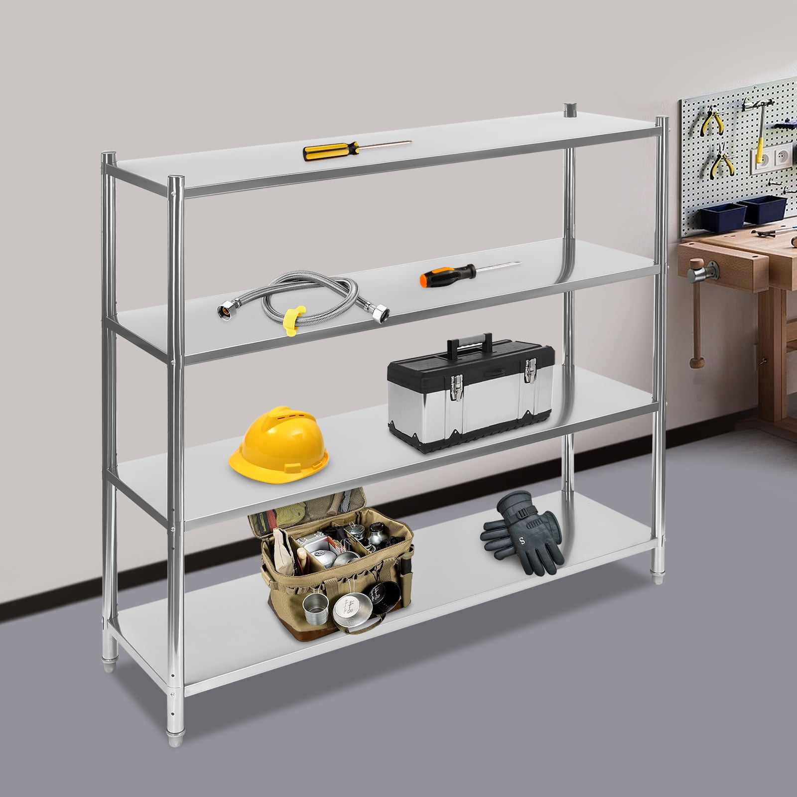 Miumaeov Stainless Steel Shelving Heavy Duty Storage Shelving Unit for ...