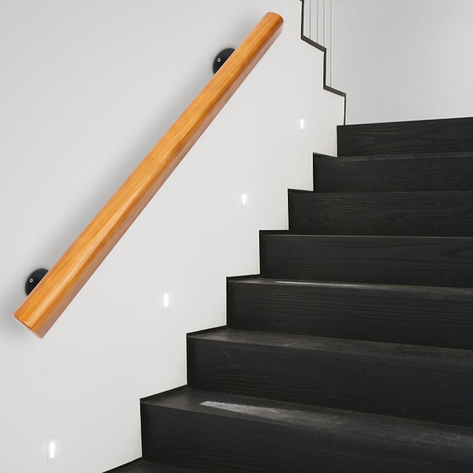 Miumaeov Staircase Handrails Wood Hand Rails for Indoor Stairs Wall ...