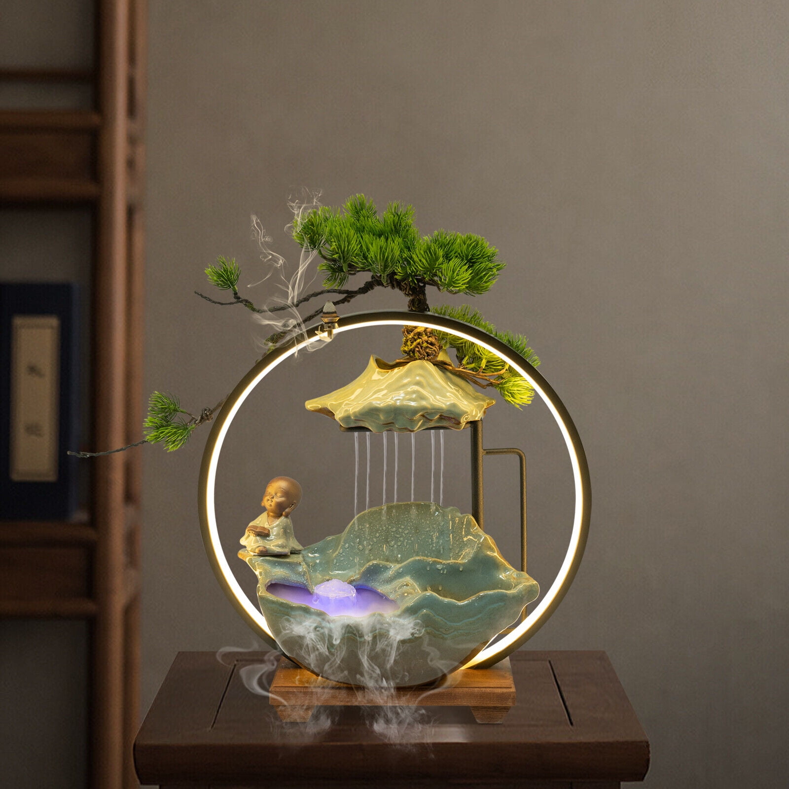 Miumaeov Tabletop Rockery Fountain Indoor Mini Water Fountains ...