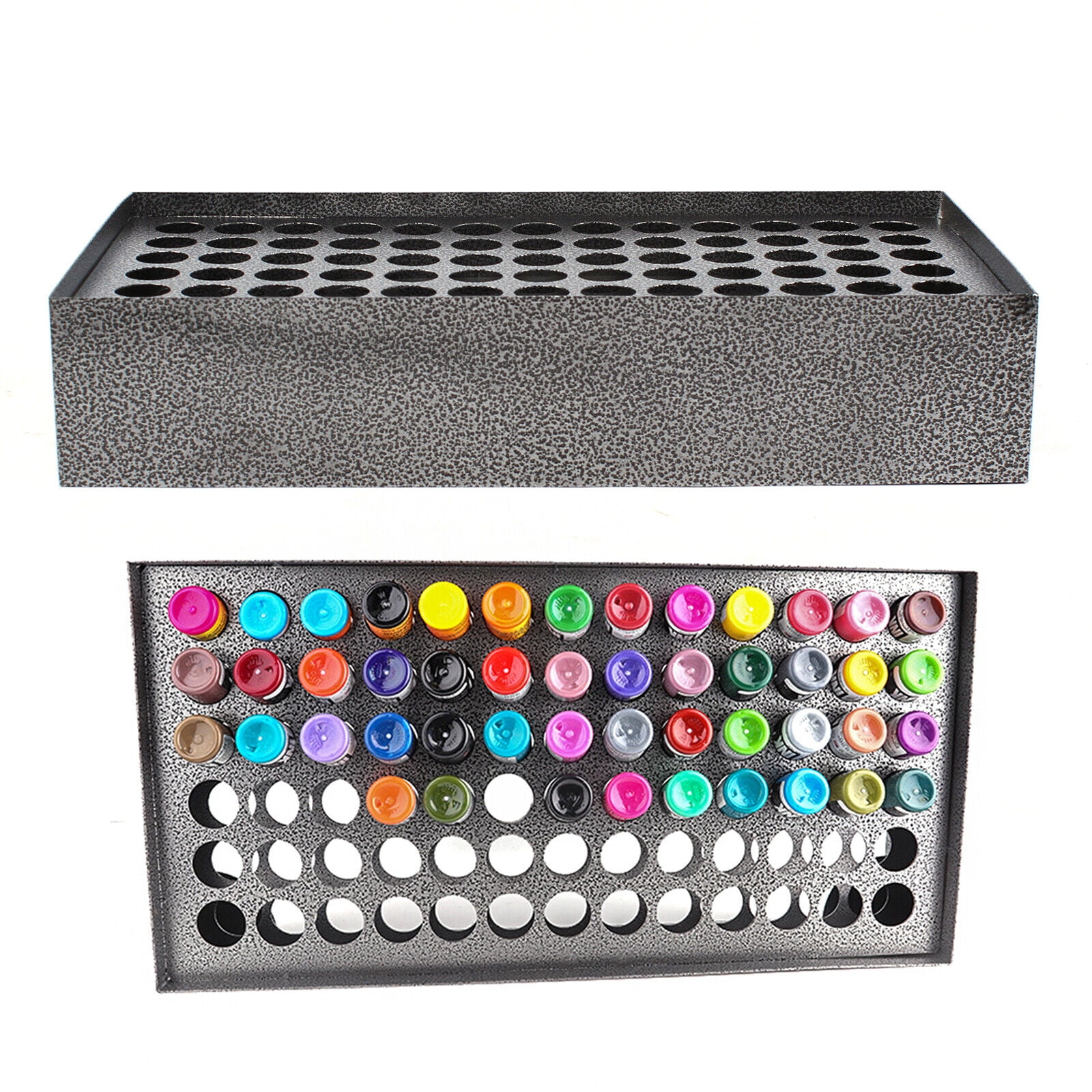 Miumaeov Tattoo Holder 78 Holes Display Storage Box Iron Wall Mounted Stand Bracket Pigme ...