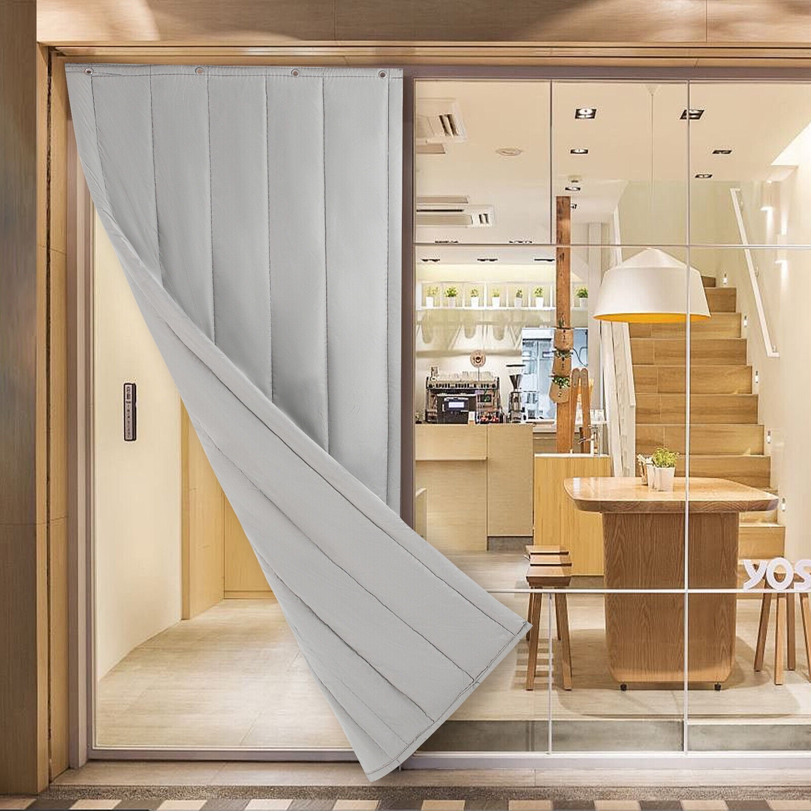 Miumaeov Thermal Insulated Door Curtain Winter Doorway Cover Screen ...