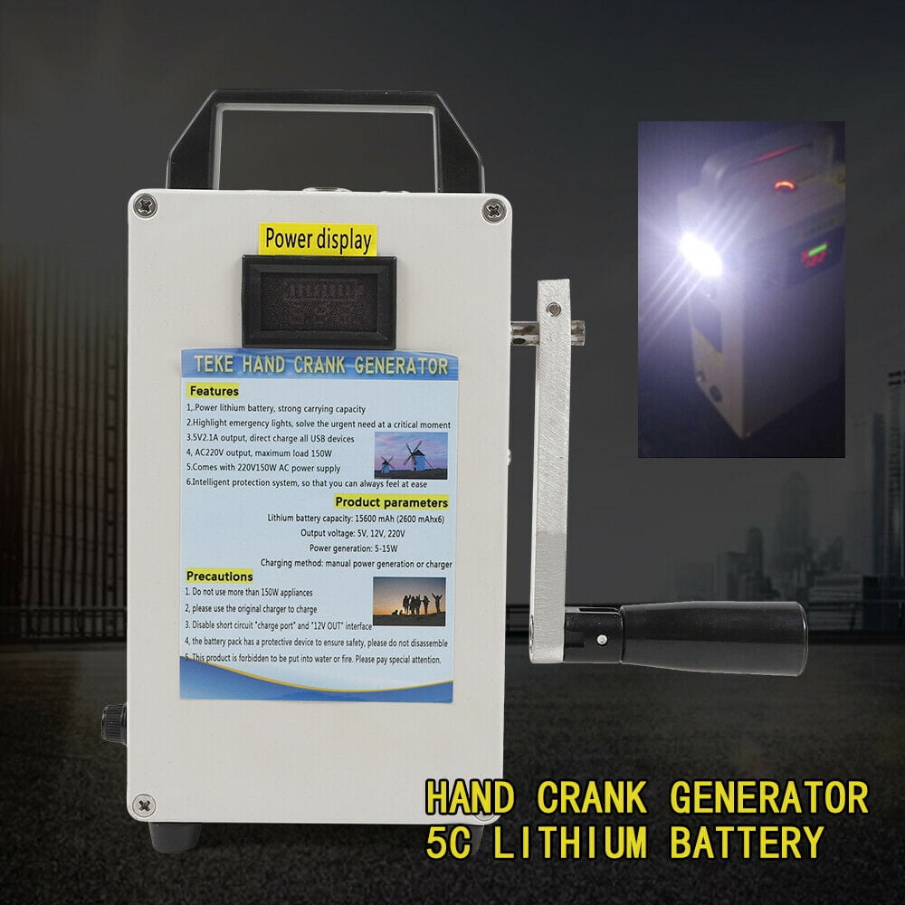 Miumaeov USB Charging Hand Crank Emergency Power Phone Charger Manual ...