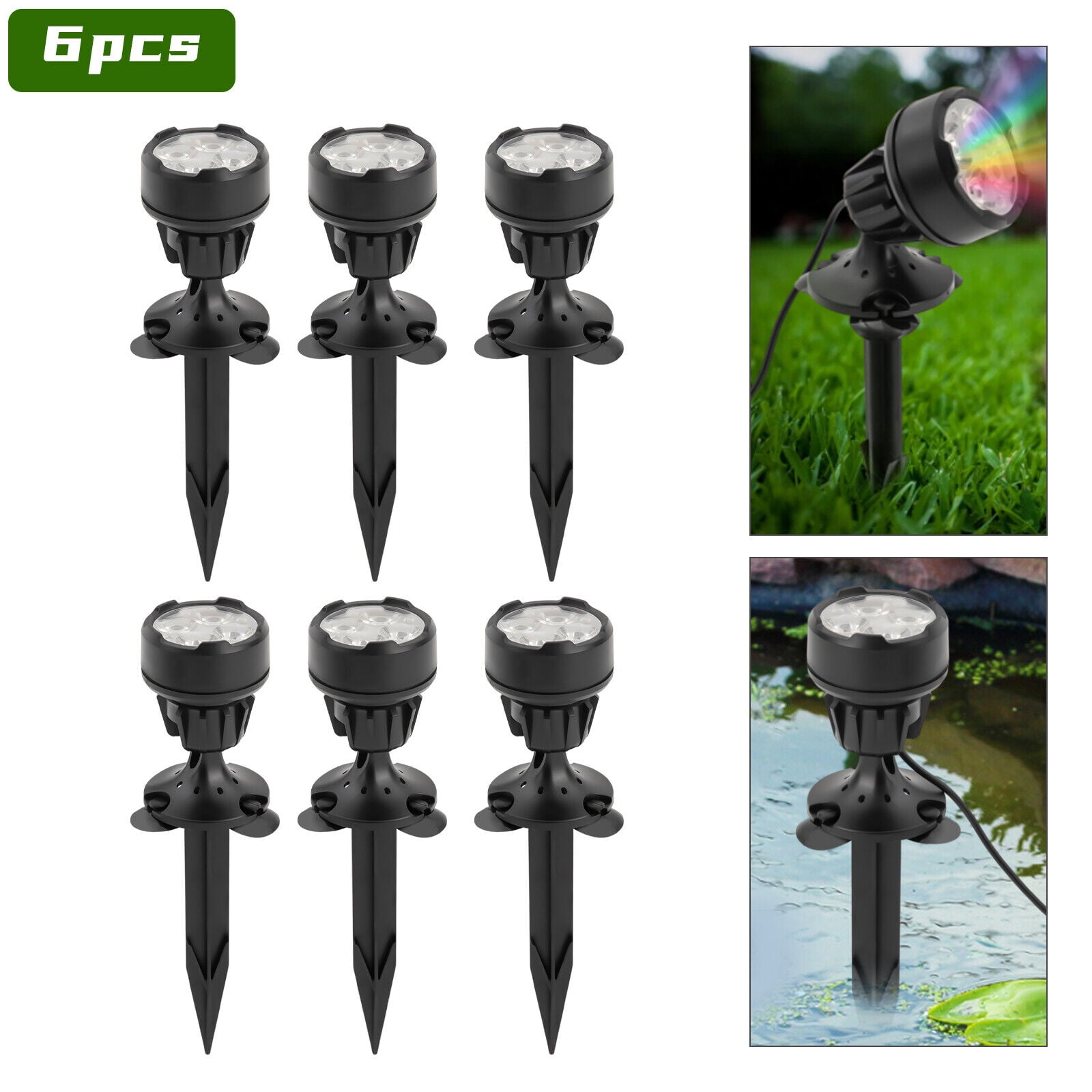 Miumaeov Underwater Pond Lights Colored Submersible Spot Lights with ...
