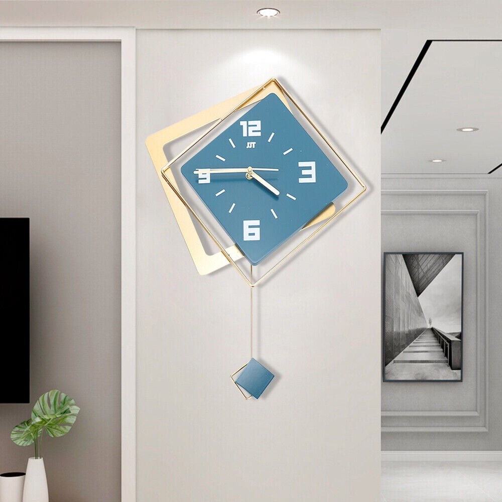 Miumaeov Unique Pendulum Acrylic Silent Clock Home Shop Art Decor Wall ...