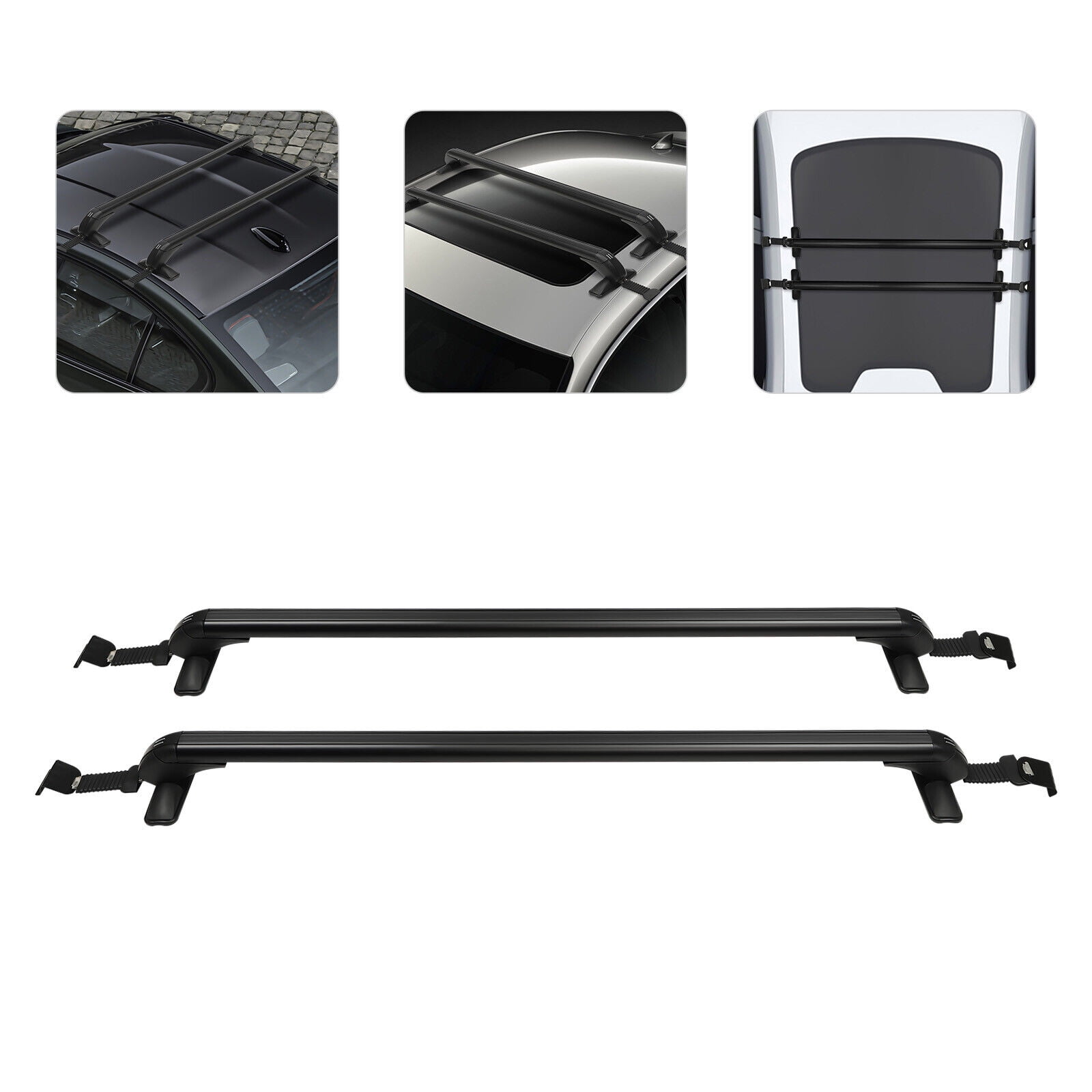 Miumaeov Universal Car Top Roof Rack Cross Bar Luggage Cargo Carrier ...
