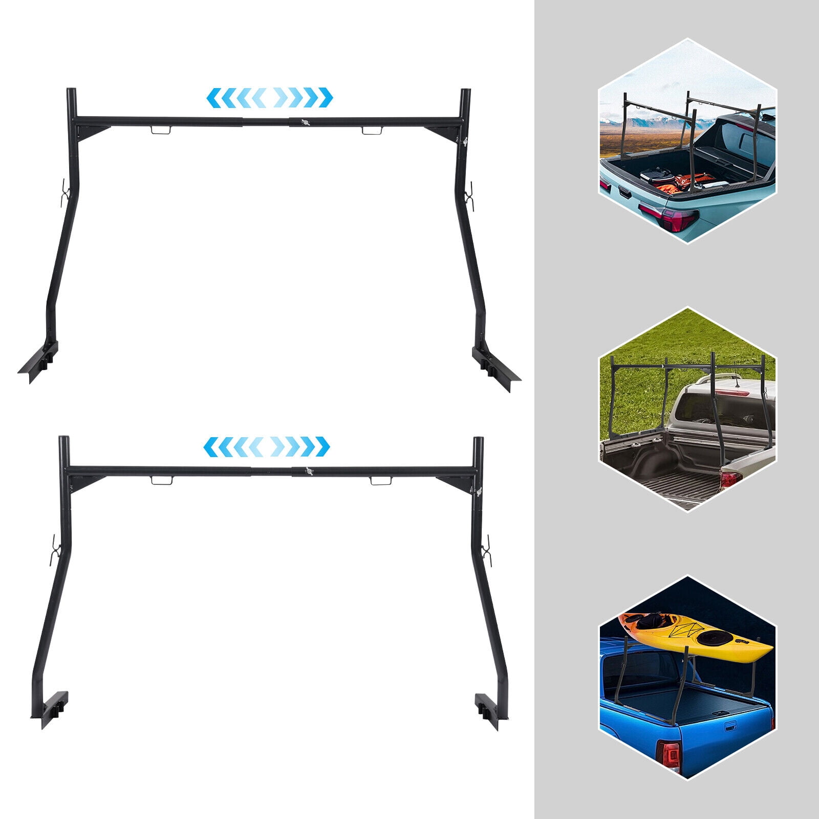 Miumaeov Universal For Pickup Truck Ladder Rack Adjustable Trailer Rack ...