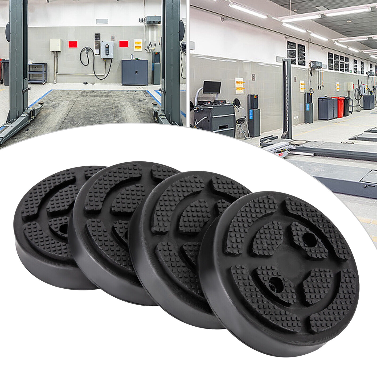 Miumaeov Universal Set of 4 Lifter Rubber Pads Round Heavy Duty Car ...