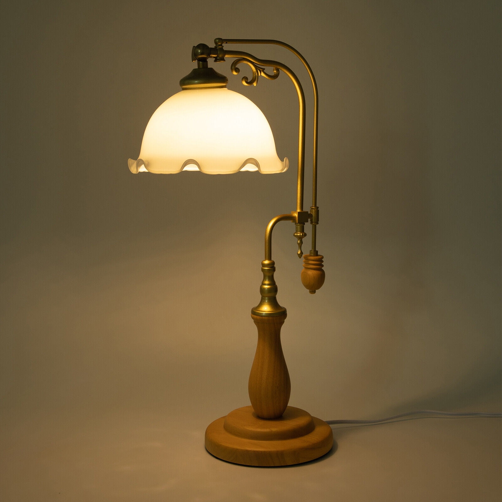 Miumaeov Vintage Table Lamp Elegant Plug-in Table Light Rustic Bedside ...