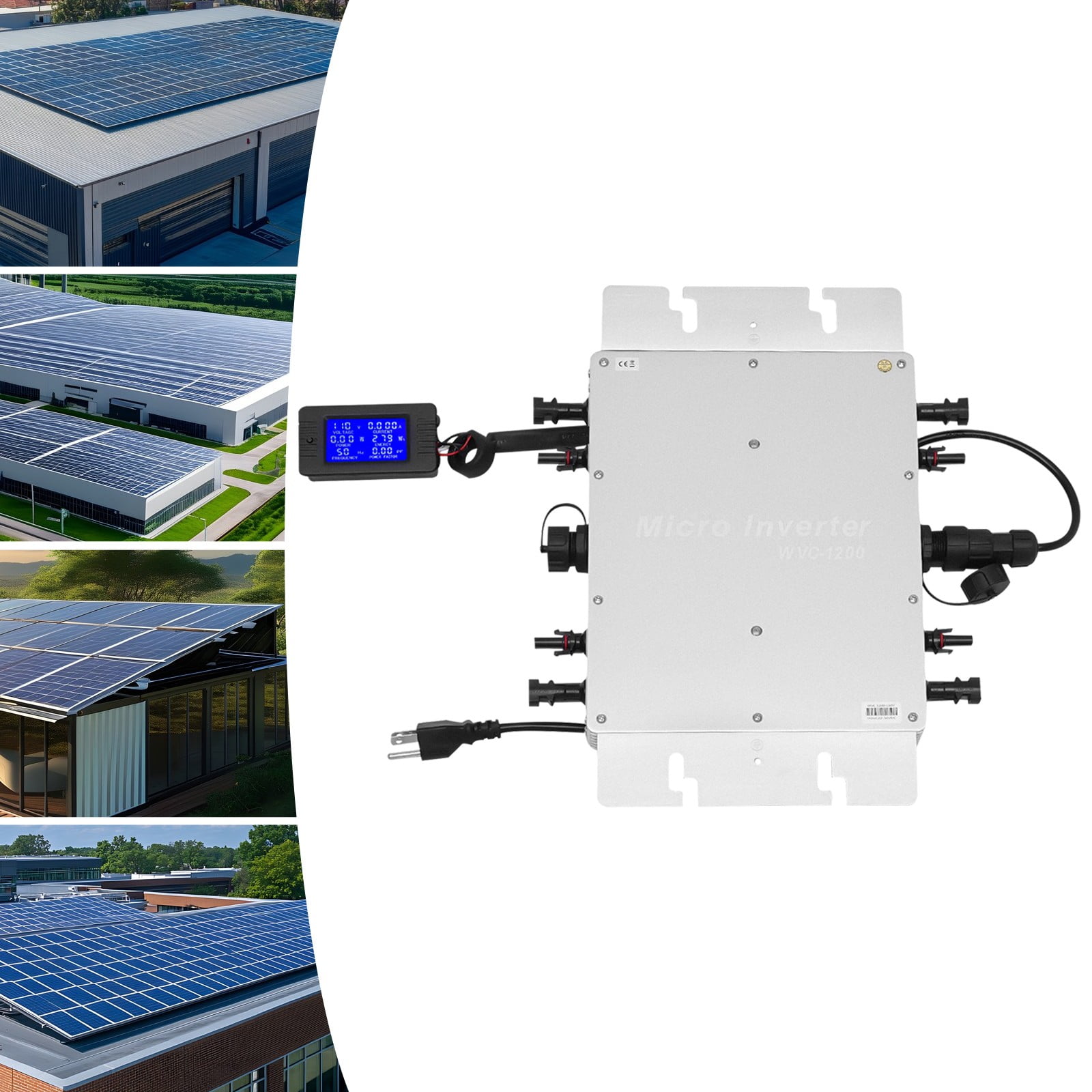 Miumaeov WVC-1200W Micro Inverter MPPT Micro Solar Panel Smart Inverter ...