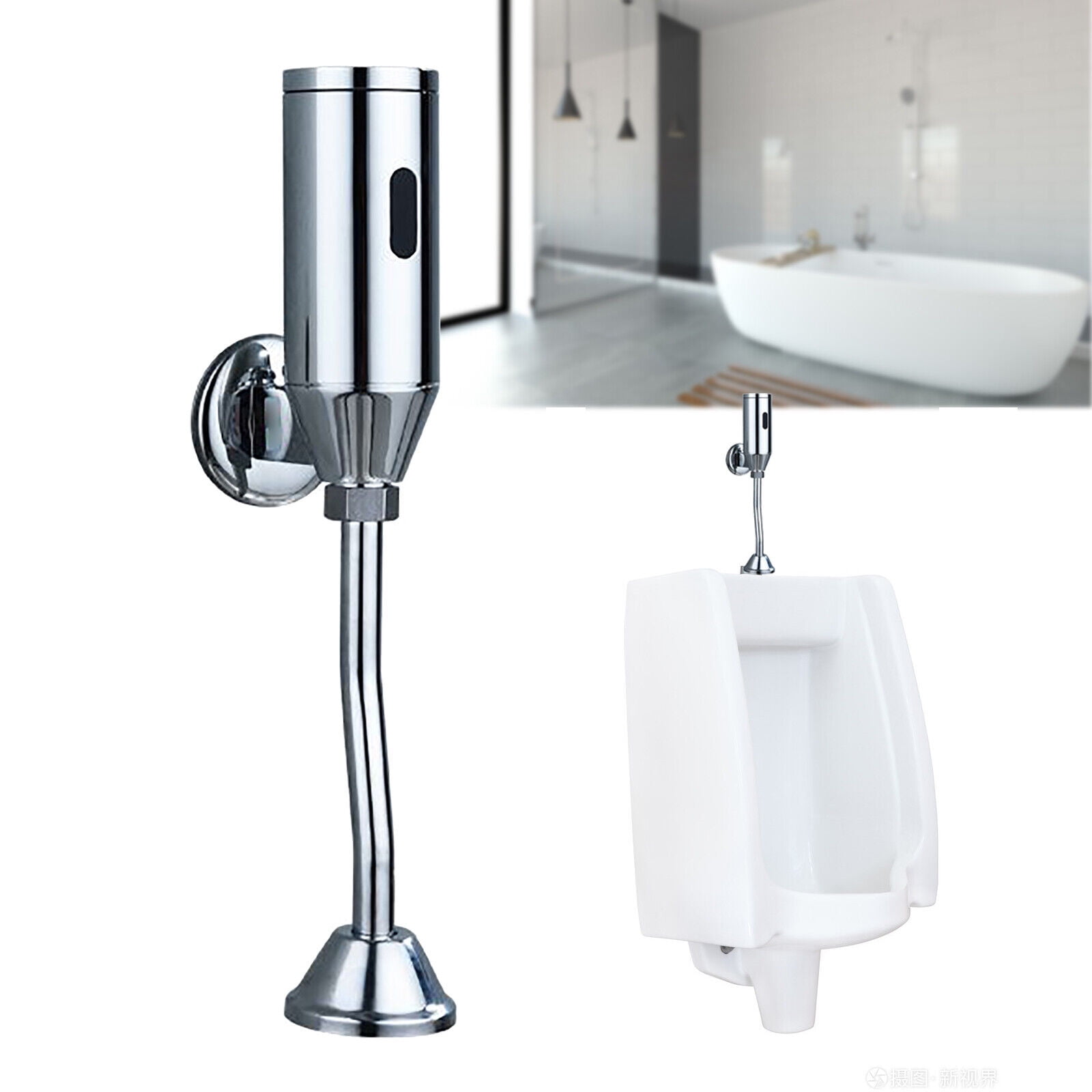 Miumaeov Wall Mount Automatic Urinal Flush Valve Toilet Urinal Sensor ...