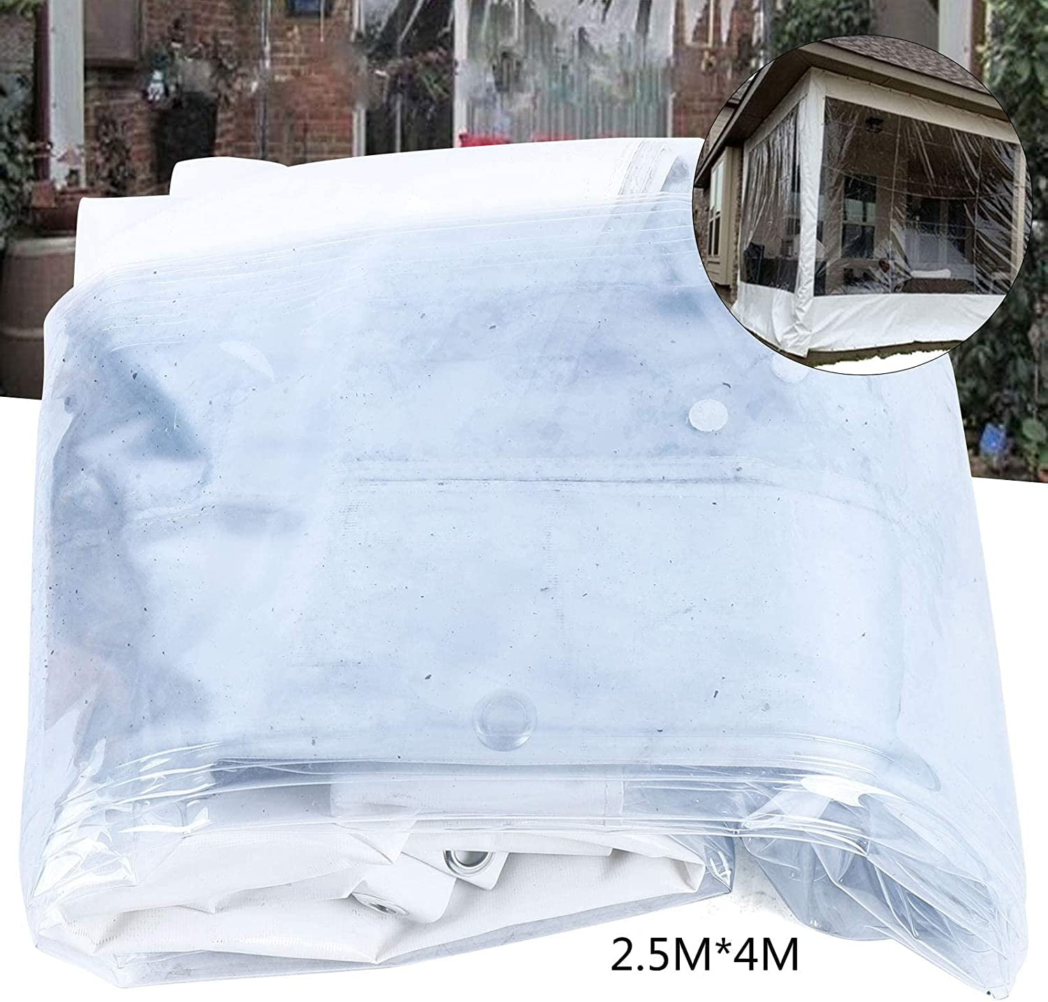 Miumaeov Waterproof Clear Tarp PVC Plastic Awning Canopy Patio Tent ...