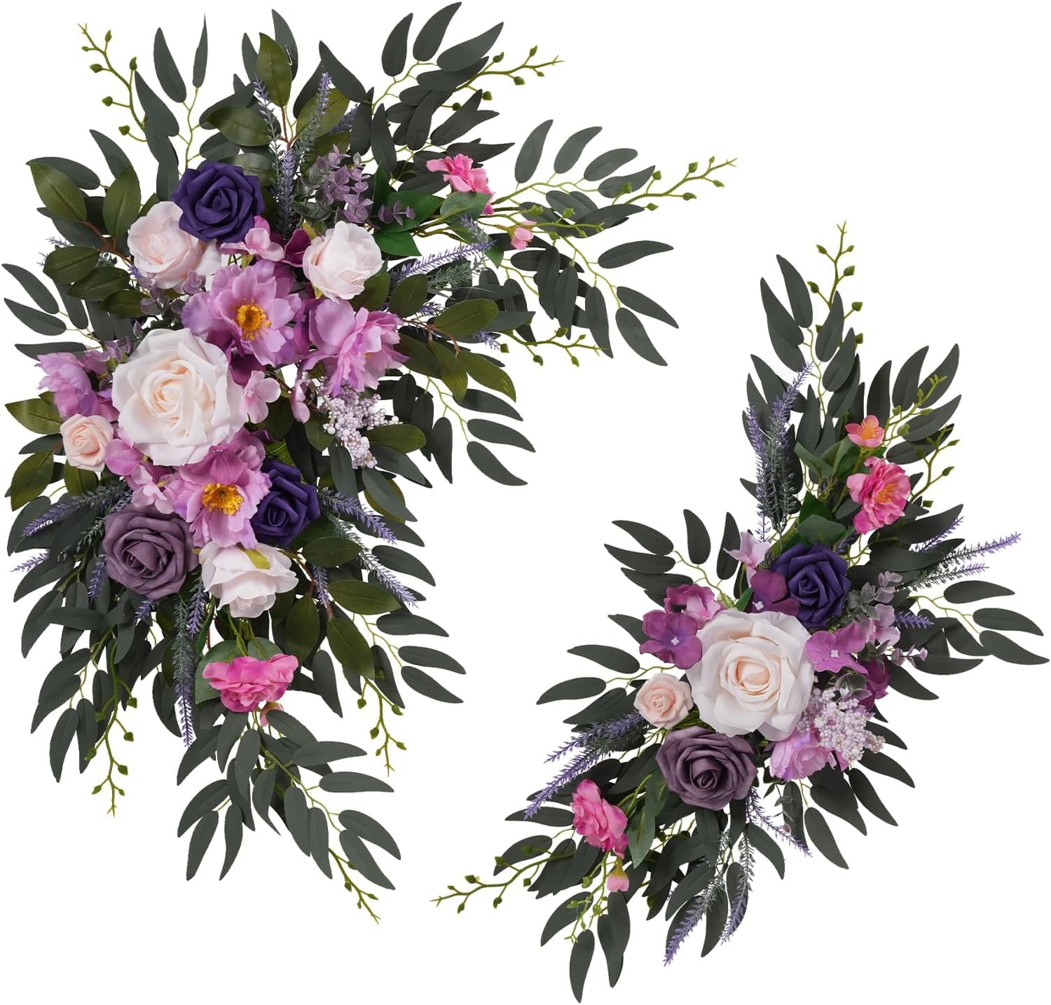 Miumaeov Wedding Arch Flowers Decorations Pack of 2 Artificial Flowers ...