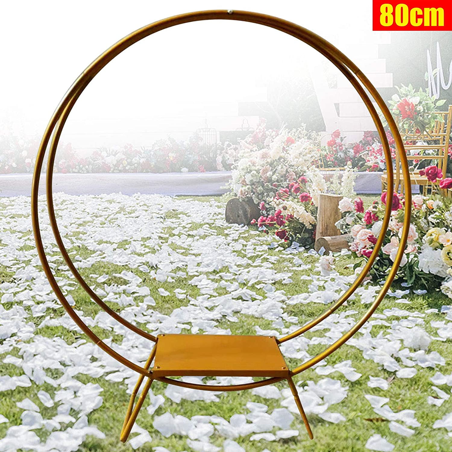 Miumaeov 80cm Round Wedding Cake Stand, Circle Display Base, Double ...