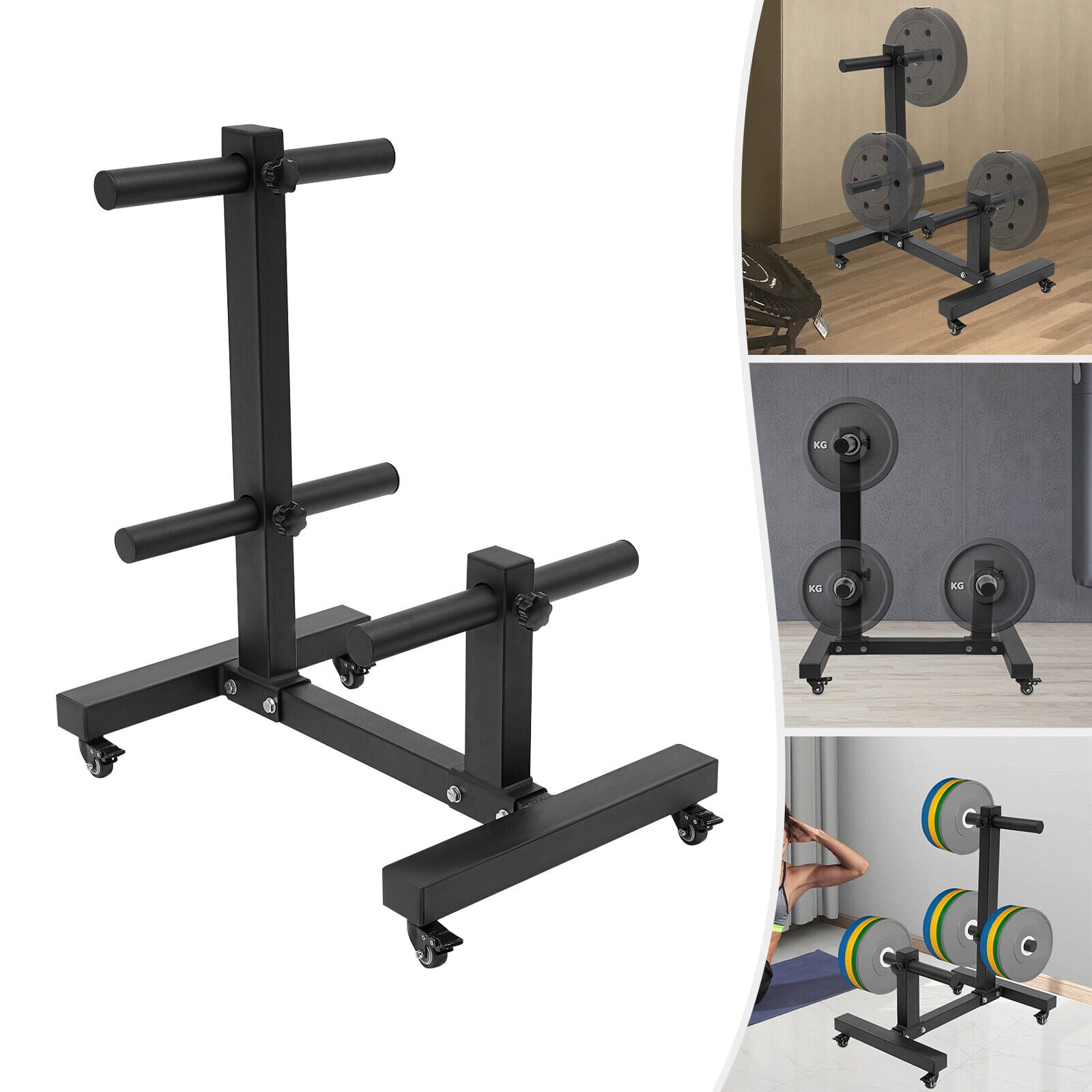 Miumaeov Weight Plate Rack Tree Dumbbell Training Weight Plate Storage ...