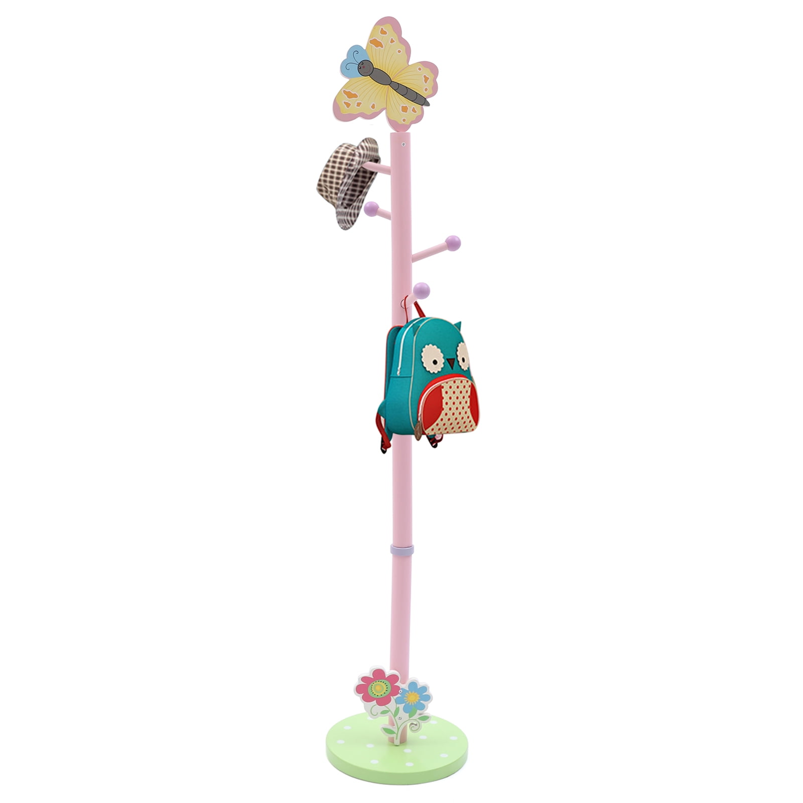 Miumaeov Wooden Coat Rack Stand, Kids’ Coat Rack Freestanding Tree ...
