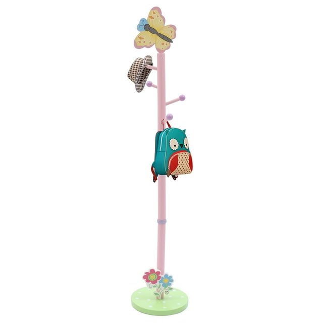 Miumaeov Wooden Coat Rack Stand, Kids’ Coat Rack Freestanding Tree ...