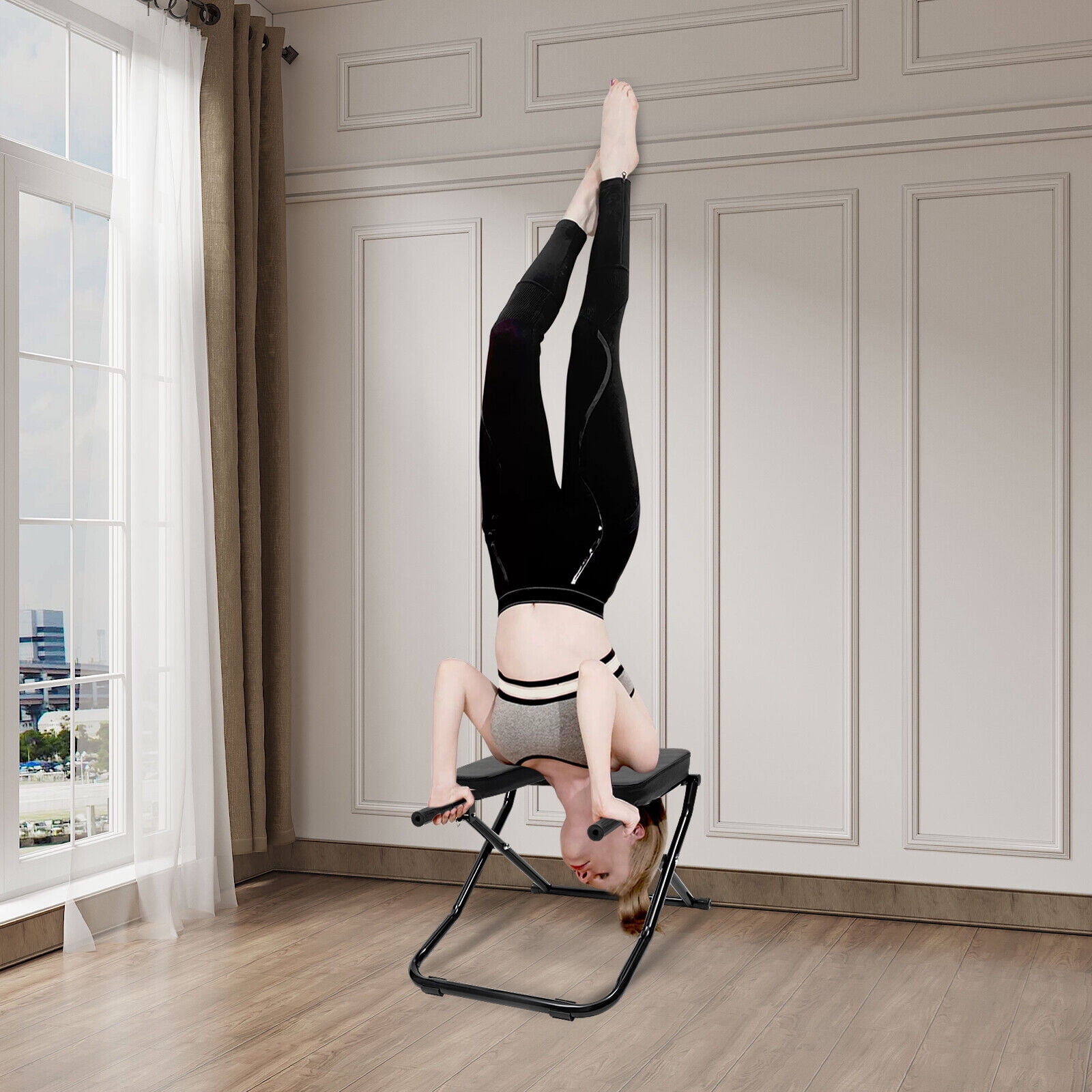 Miumaeov Yoga Headstand Chair Bench Stand Fitness Exercise Workout ...