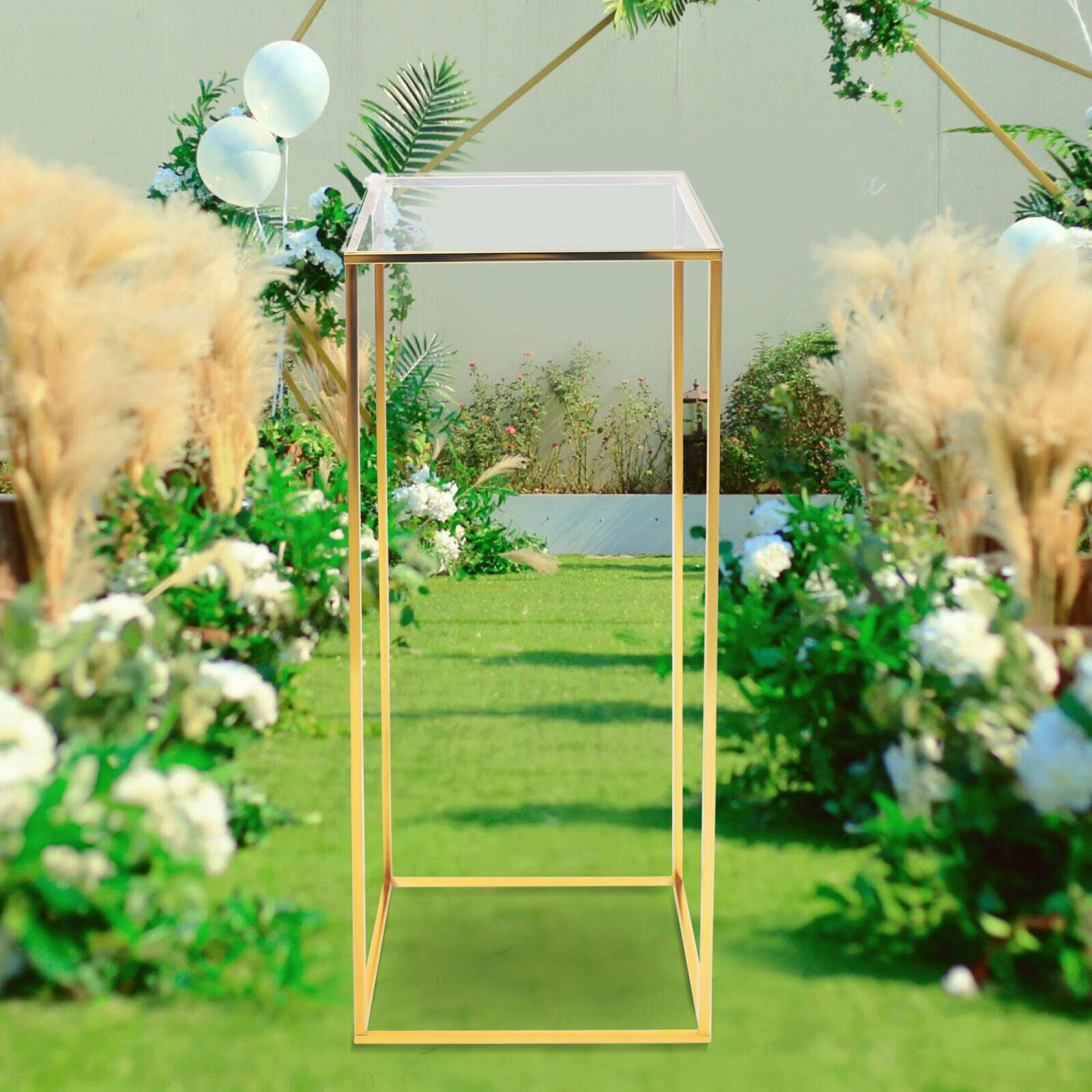 Miumaeov1pcs Wedding Column Cube Flower Display Holder with Acrylic ...
