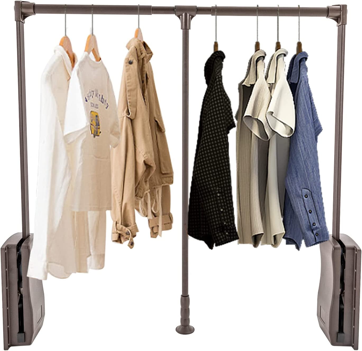 Miumaev Pull Down Closet Rods, Closet Organizer Pull-Down Clothes ...