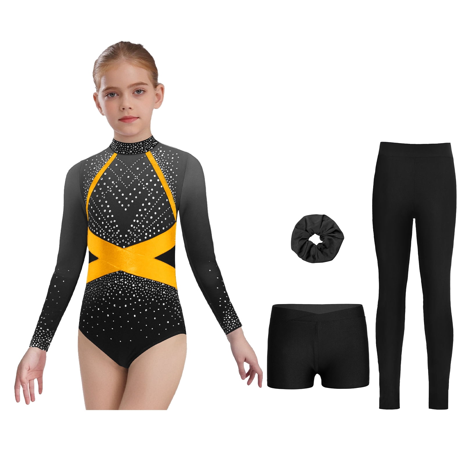 Miutii Activewear Set for Girls Gymnastics Workout Dance Leotard with ...