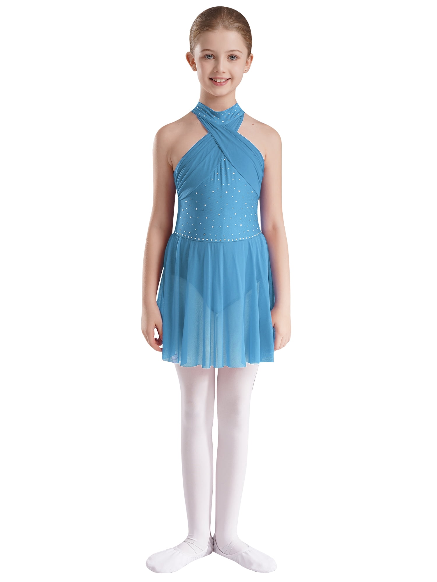 Miutii Girls Backless Ballet Lyrical Dance Dress Leotard High Low Flowy ...