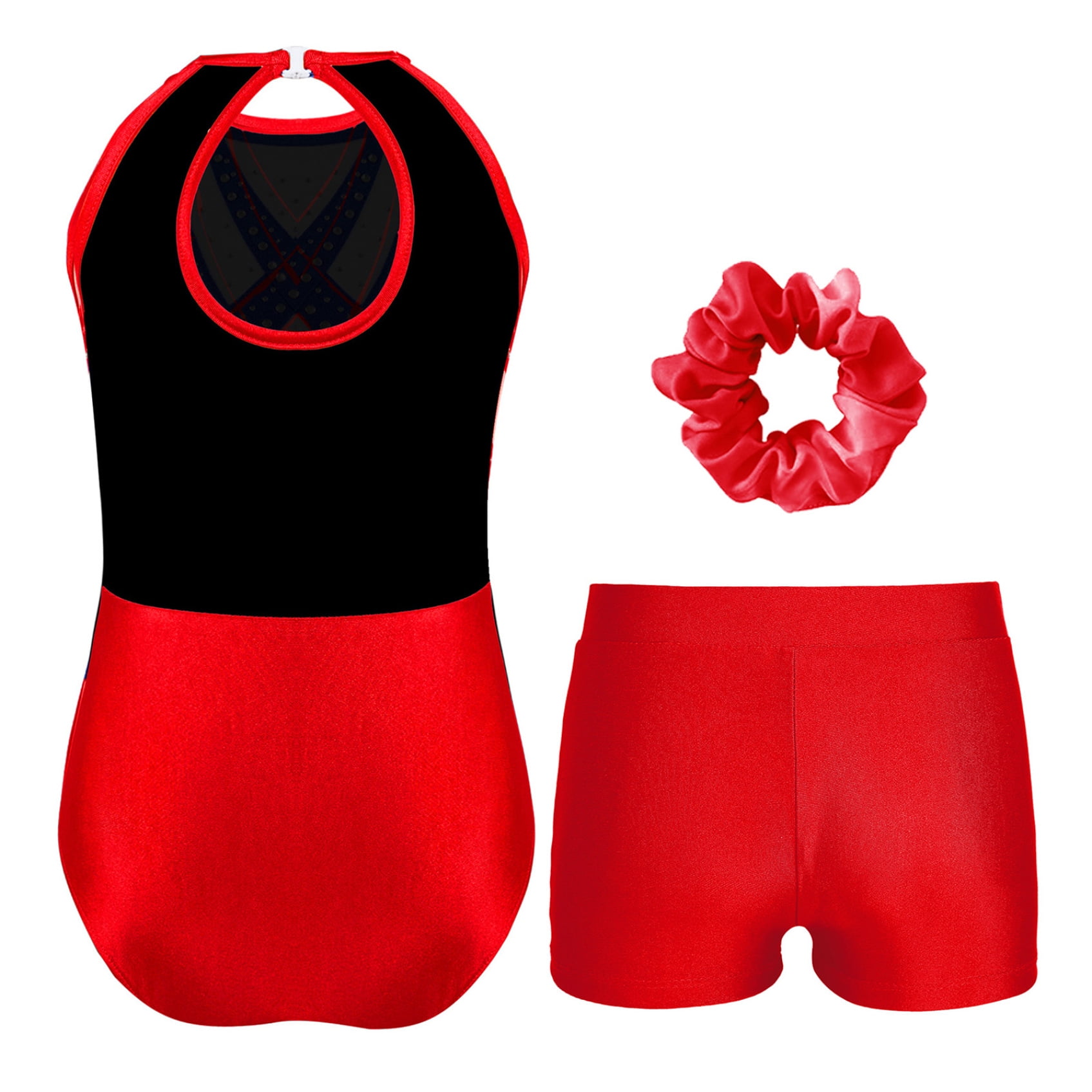 Miutii Kids Girls 3 Piece Gymanstics Training Suit Sparkle Dancing ...