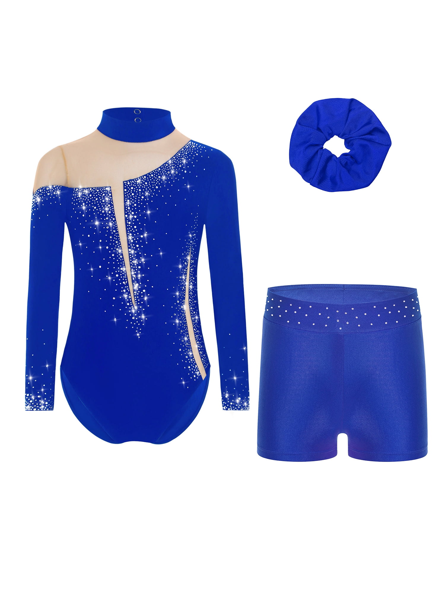 Miutii Kids Girls 3 Piece Gymnastics Leotards Dance Bodysuit Tumbling ...