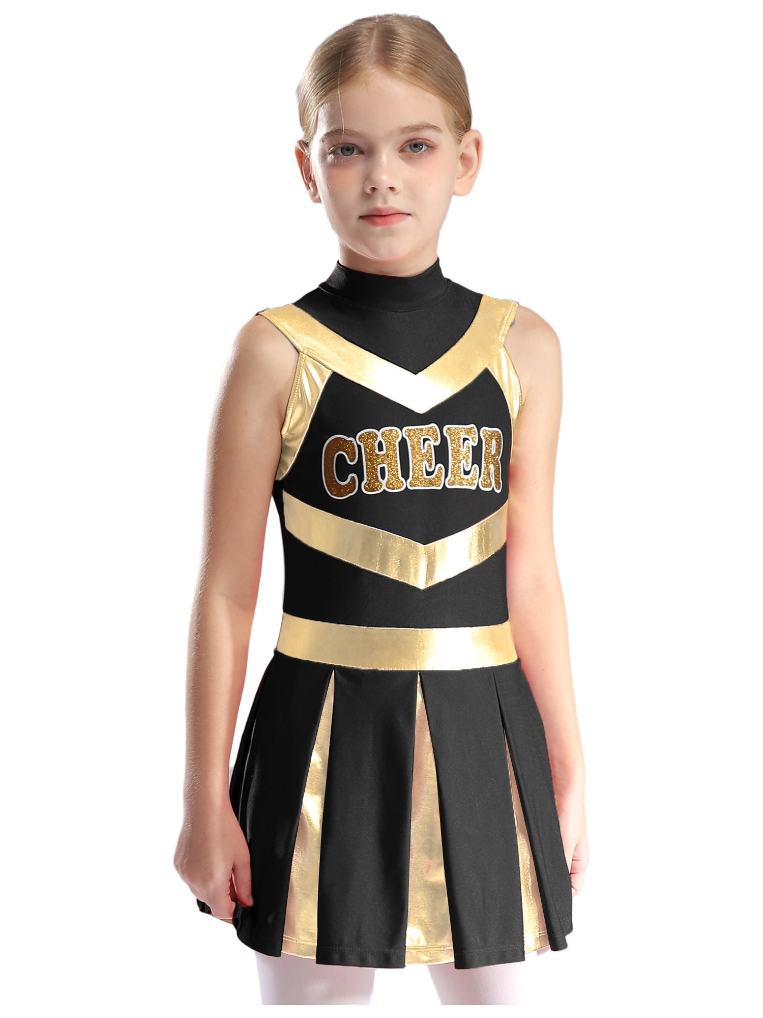 Miutii Kids Girls Cheerleading Uniform Cheer Leader Clothes Sleeveless ...