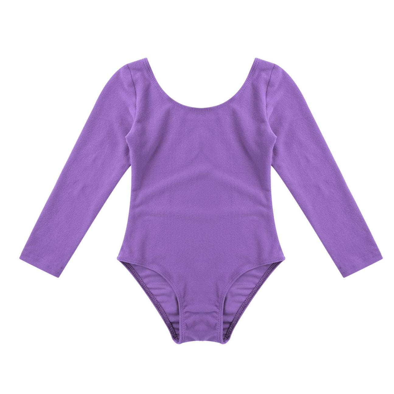 Miutii Kids Girls Long Sleeve Leotard Ballet Bodysuit Basic Dancewear ...