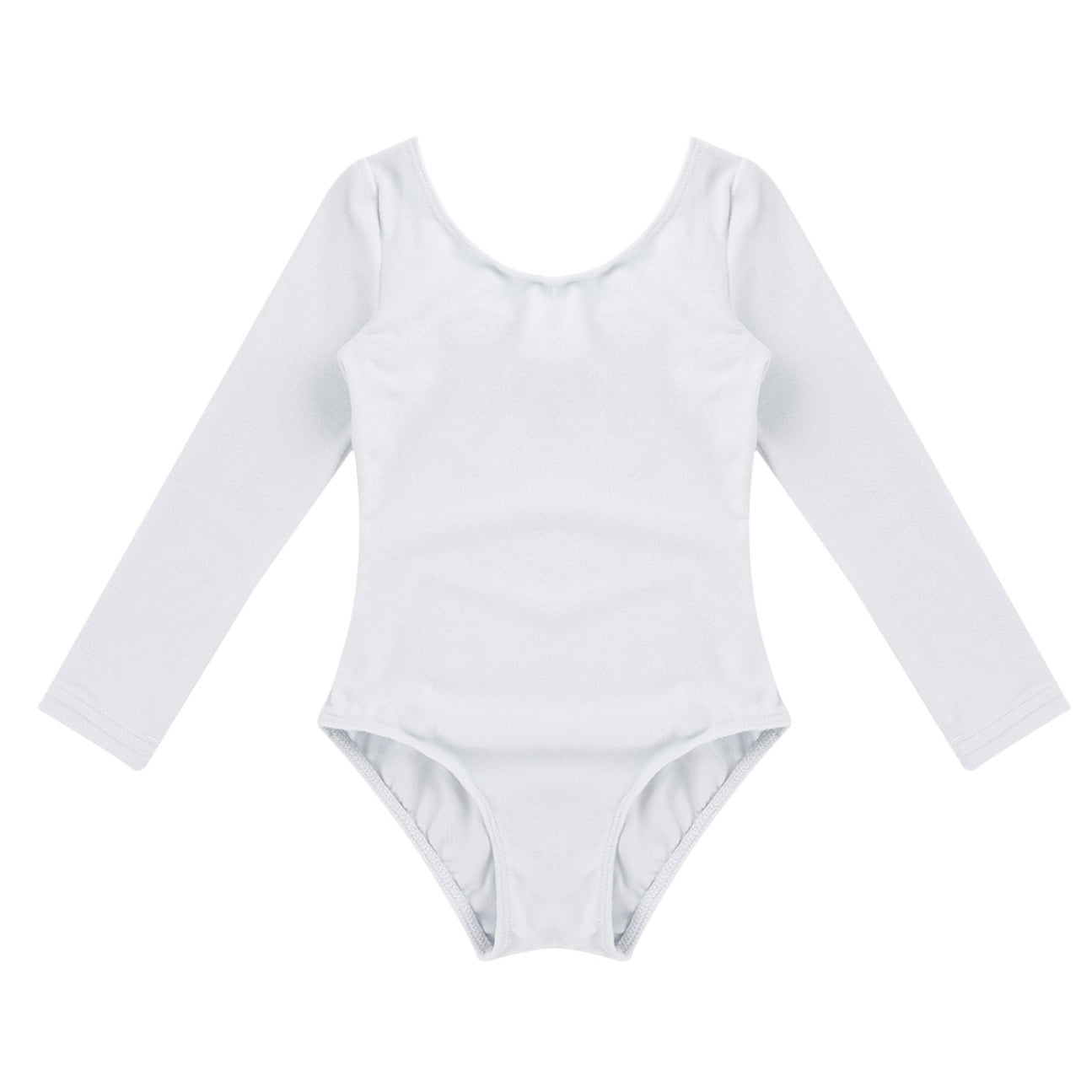 Miutii Kids Girls Long Sleeve Leotard Ballet Bodysuit Basic Dancewear ...