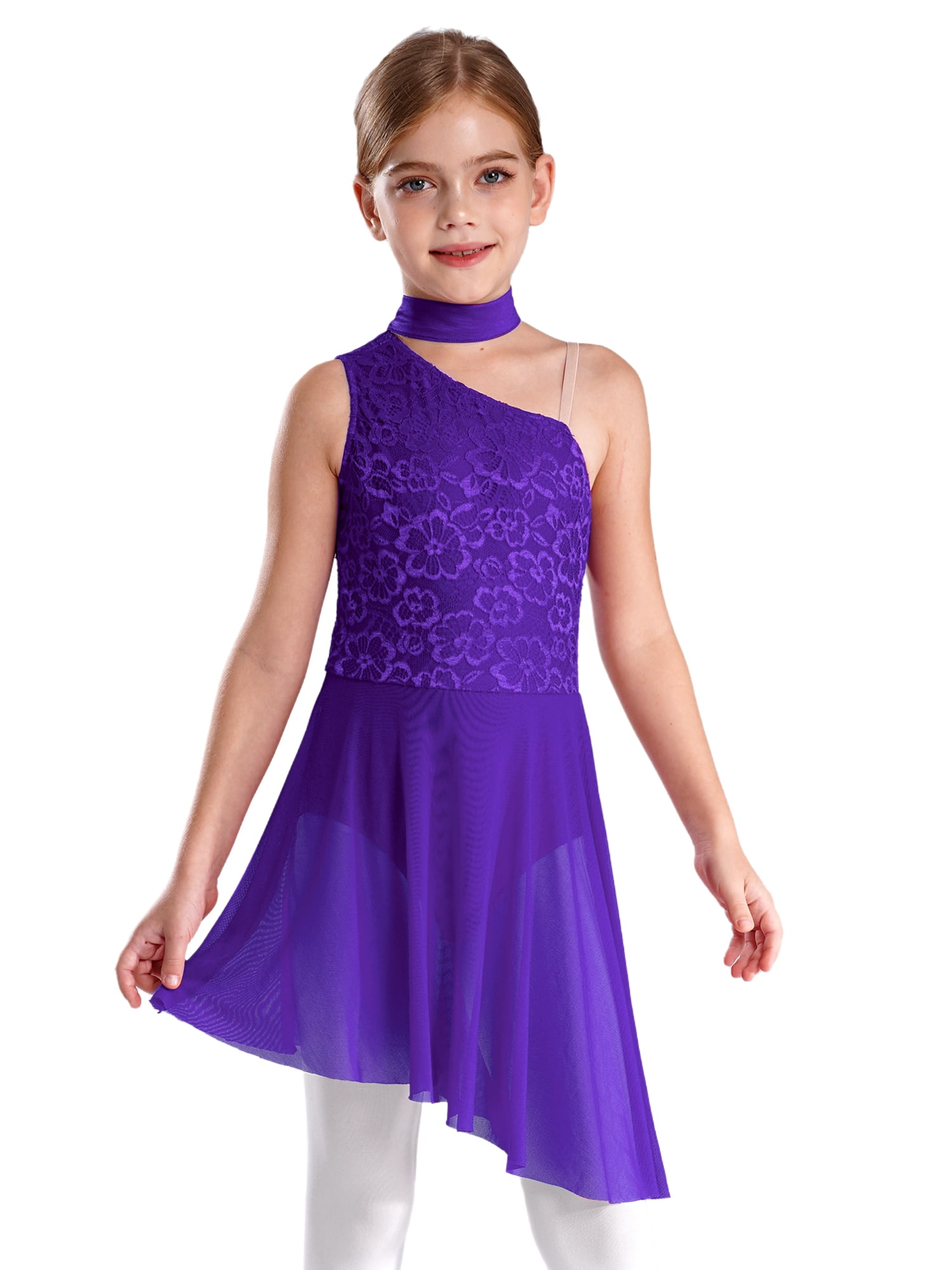 Miutii Kids Girls Sleeveless Lyrical Modern Contemporary Dance Dress ...