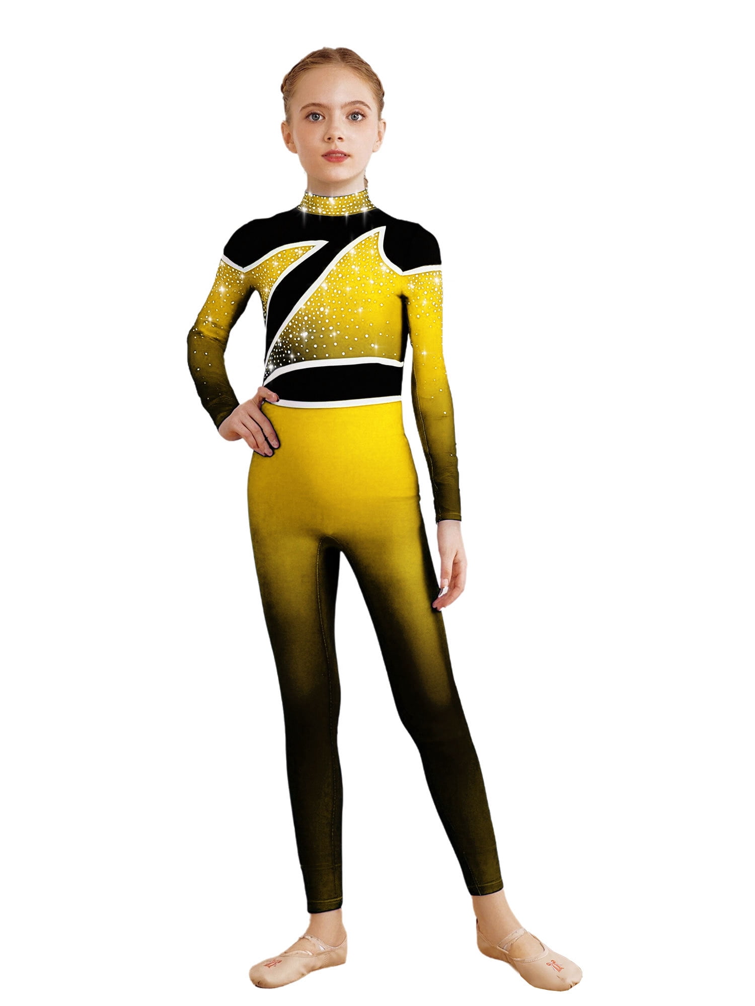 Miutii Little Girls Tank Ballet Unitards Full Body Skating Jumpsuit ...