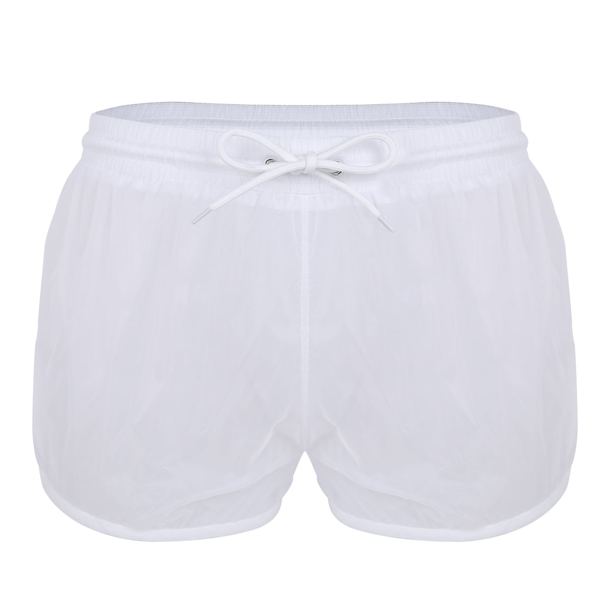 Miutii Men's Mesh Sheer See Through Boxers Shorts Drawstring Breathable ...