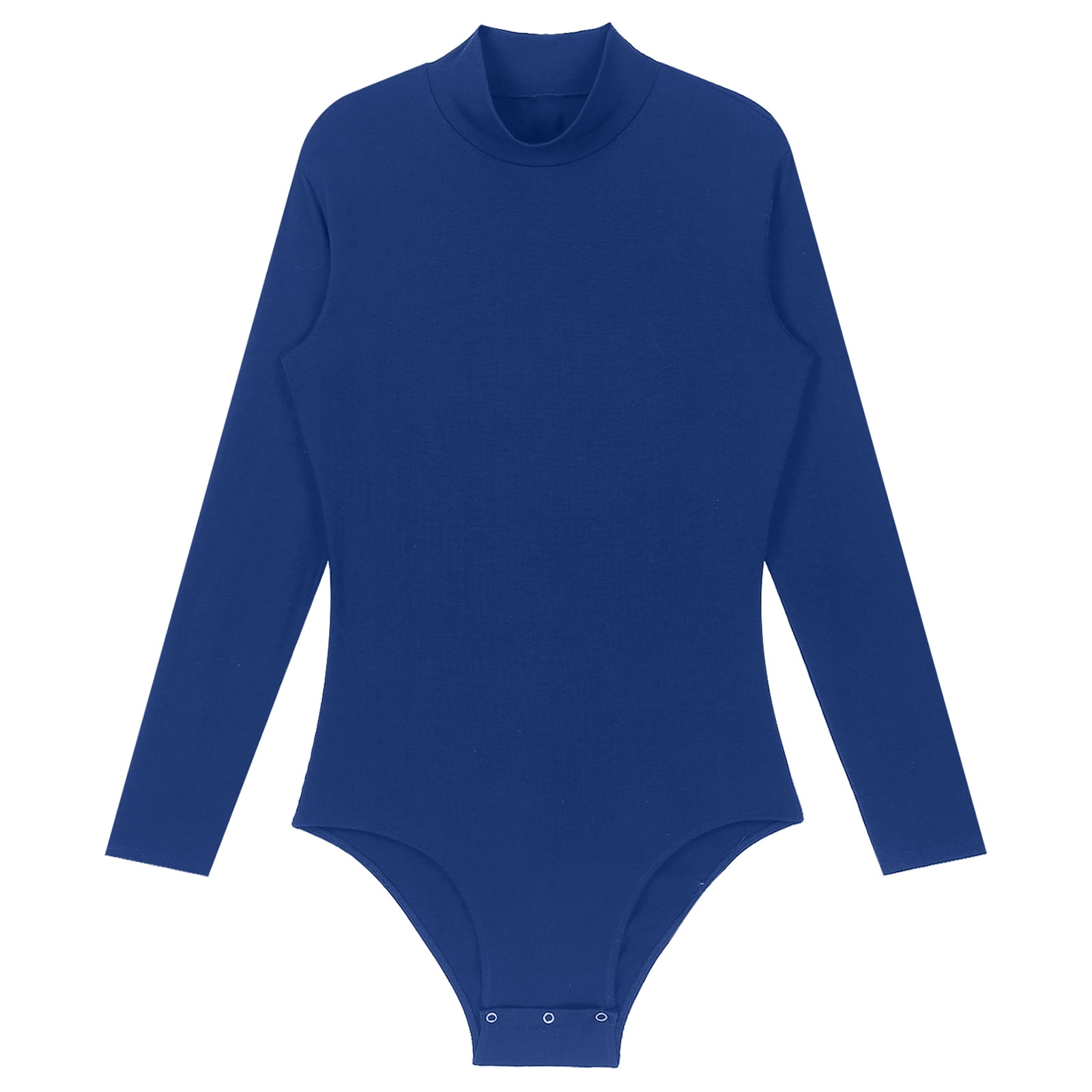 Miutii Men's Mock Neck Long Sleeve Bodysuit Leotard Tops Press Button ...