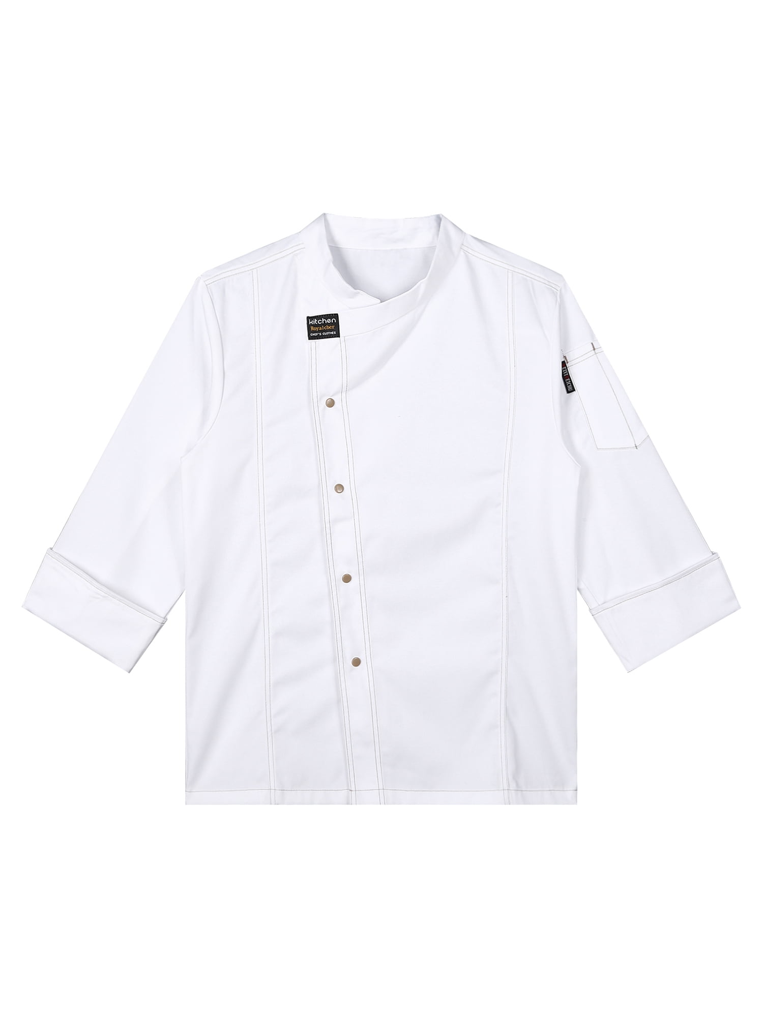 Miutii Mens Womens Unisex Kitchen Work Uniform Short&Long Chef Coat ...