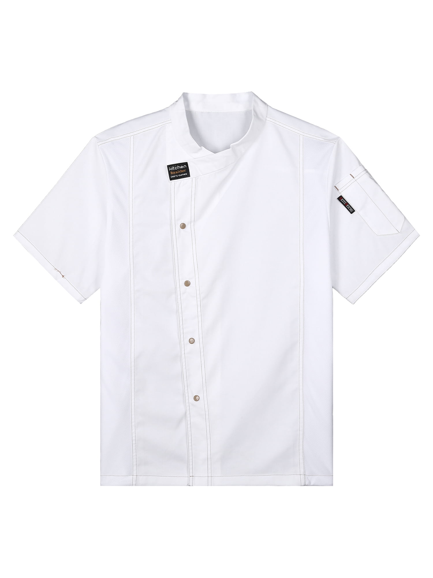 Miutii Mens Womens Unisex Kitchen Work Uniform Short&Long Chef Coat ...