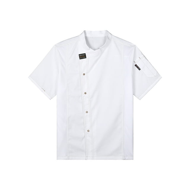 Miutii Mens Womens Unisex Kitchen Work Uniform Short&Long Chef Coat ...