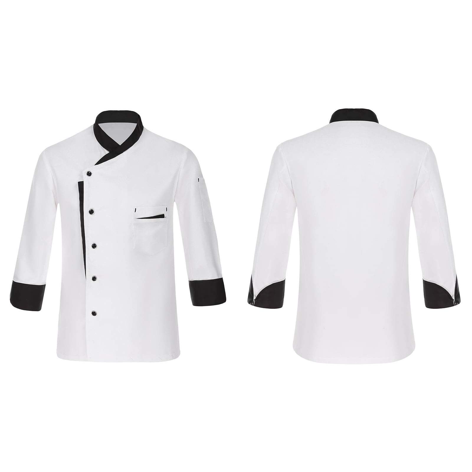 Miutii Professional Chef Jacket Men's Long Sleeve Chef Coat Restaurant ...