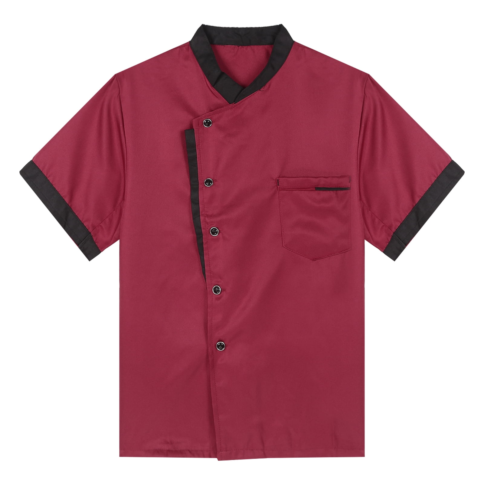 Miutii Unisex Men Women Short Sleeve Kitchen Work Uniform Restaurant ...