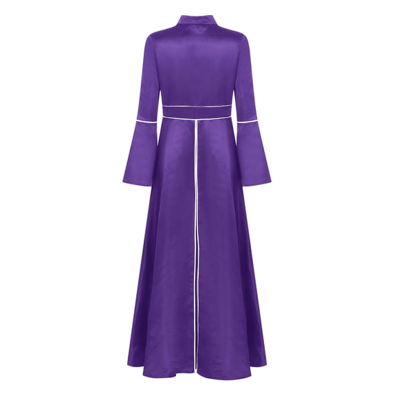 Miutii Women Clergy Robe Loose Elegant Dress Flared Sleeves Minister ...