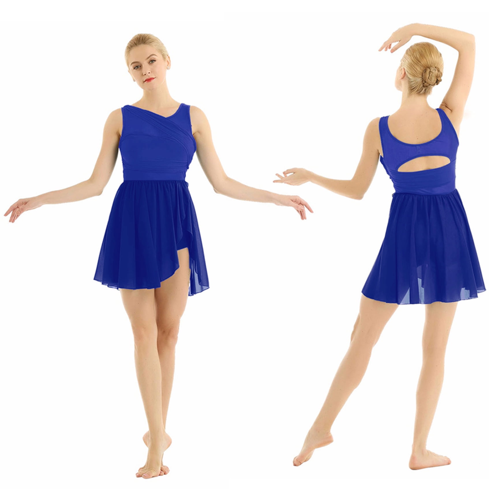 Miutii Women Contemporary Dance Costume Lyrical Dance Costume Illusion ...