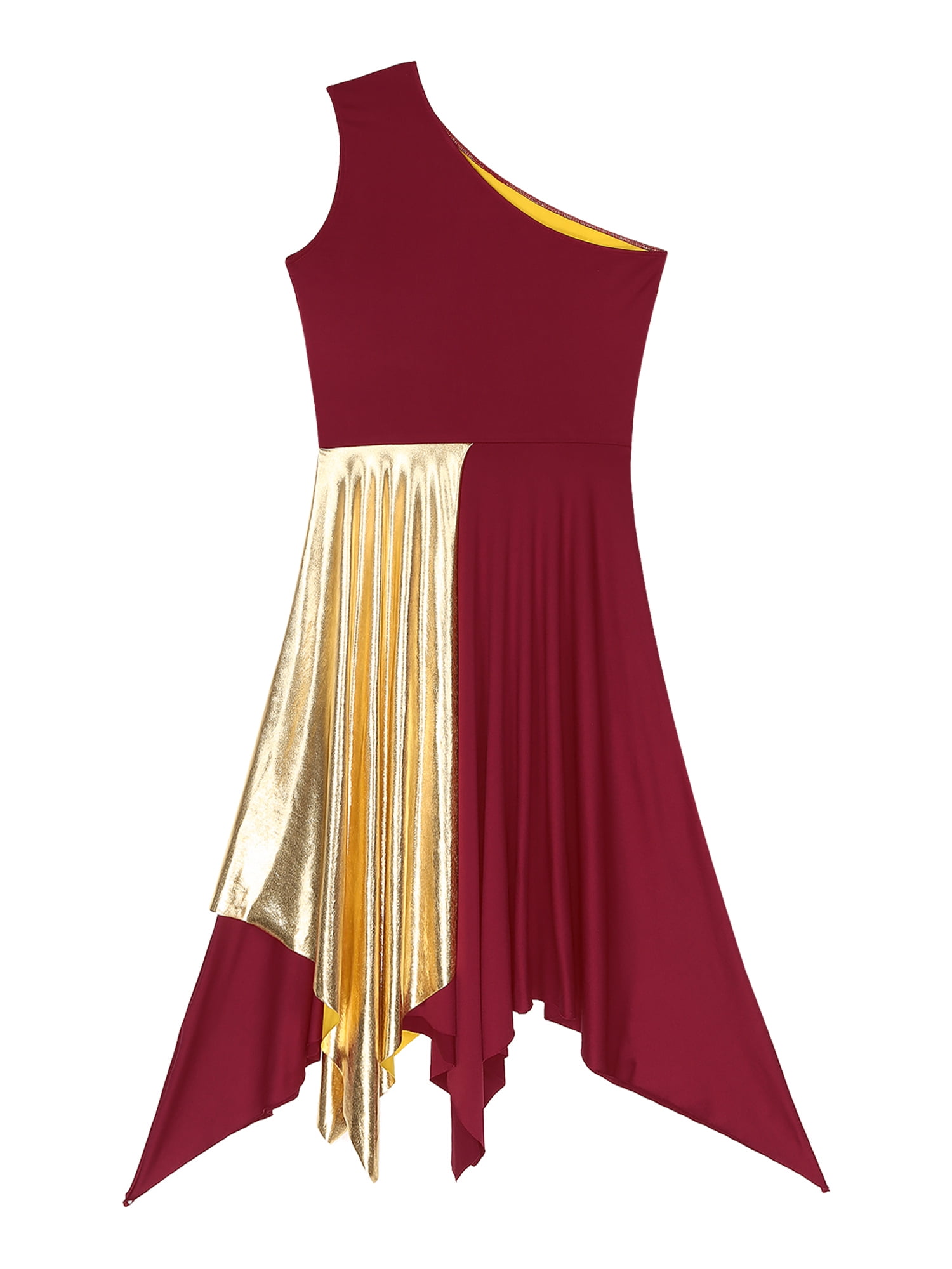 Miutii Women One Shoulder Tank Dress Liturgical Church Praise Dance ...