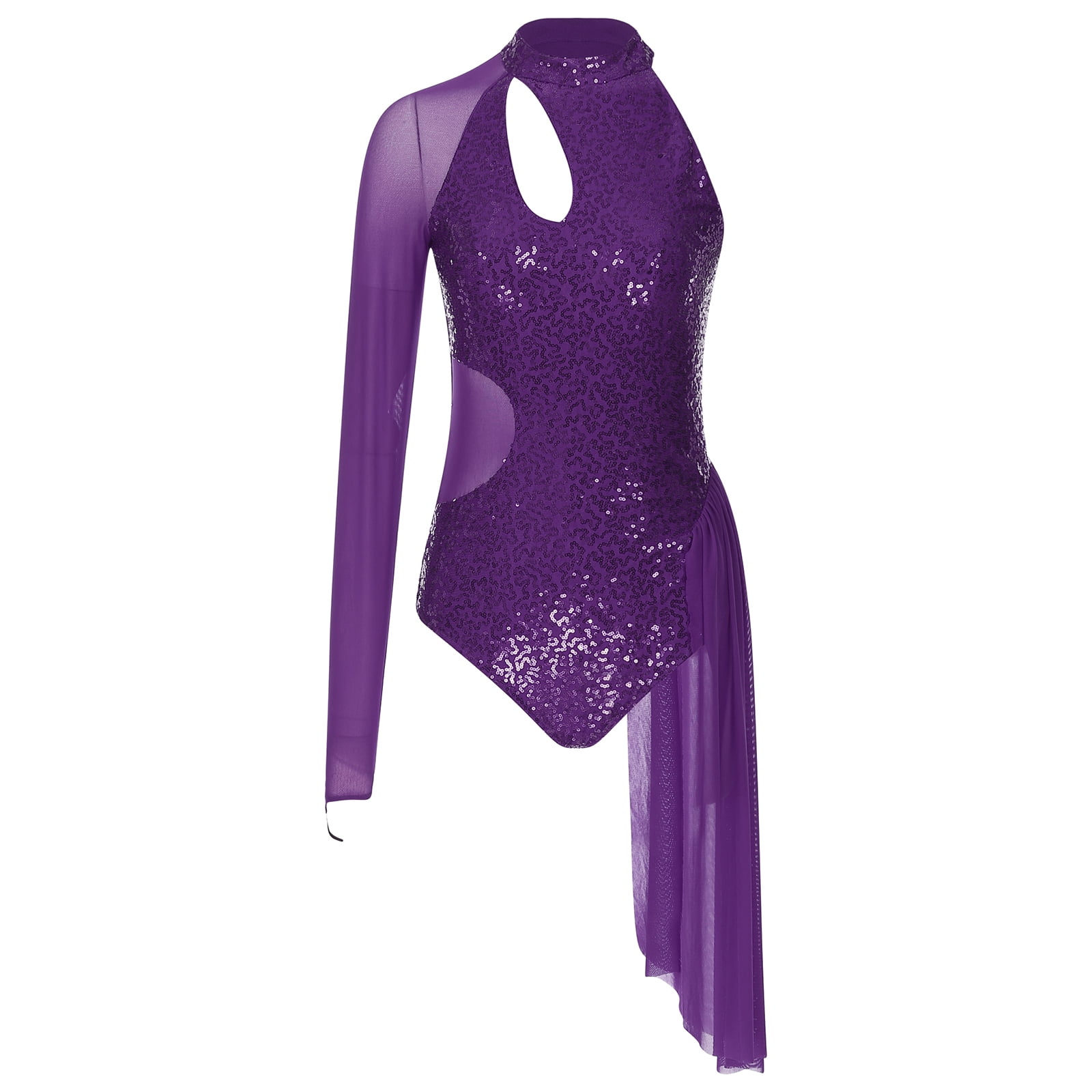 Miutii Women's Ballet Latin Ballroom Dance Costume Lyrical Dance Dress ...