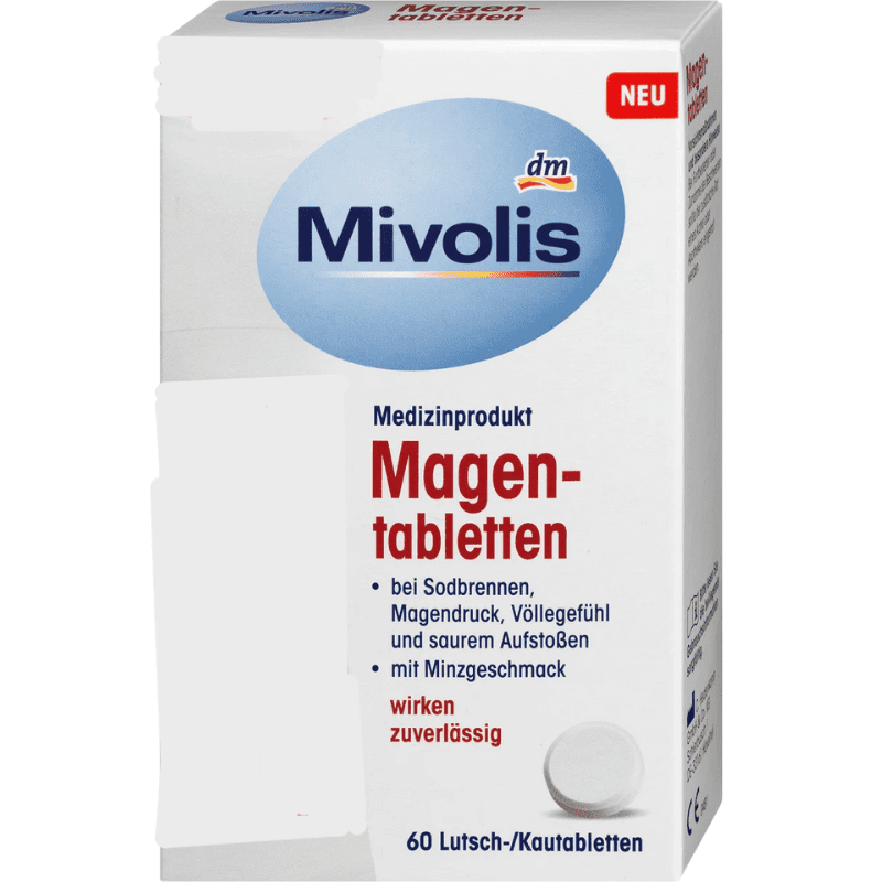 Mivolis Stomach Tablets, 60 pcs – Fast Relief for Heartburn and ...