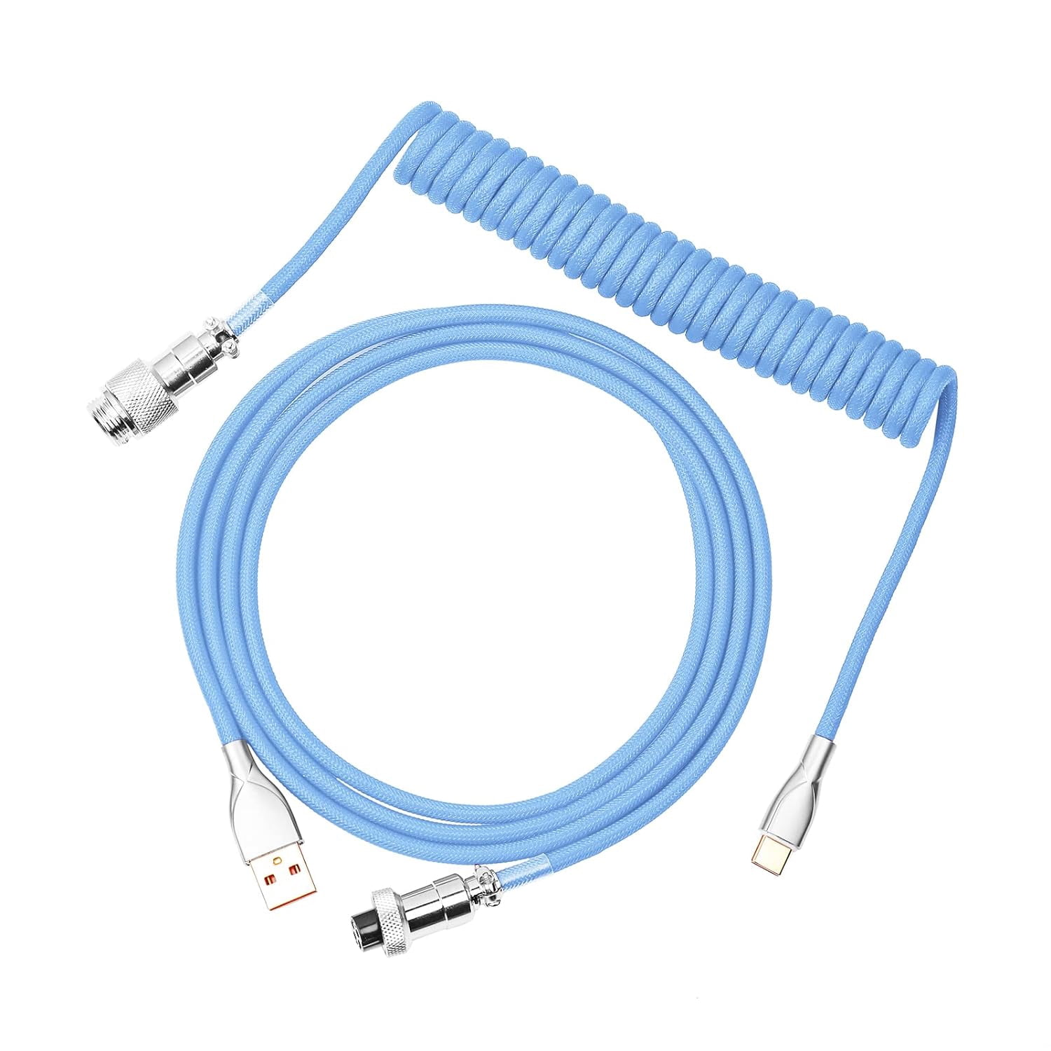 Mix 1.8M Coiled Type-C To Usb A Tpu Mechanical Keyboard Space Cable ...