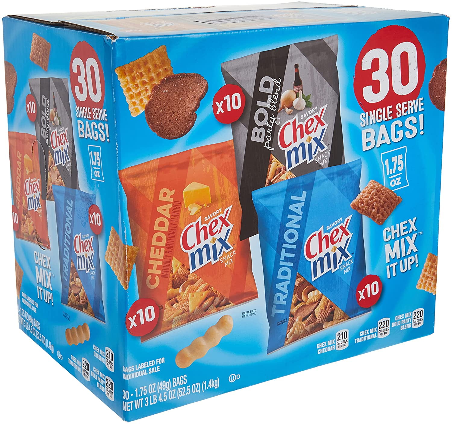 Mix Classics Snack Mix, 1.75 Ounce (Pack of 30) - Walmart.com