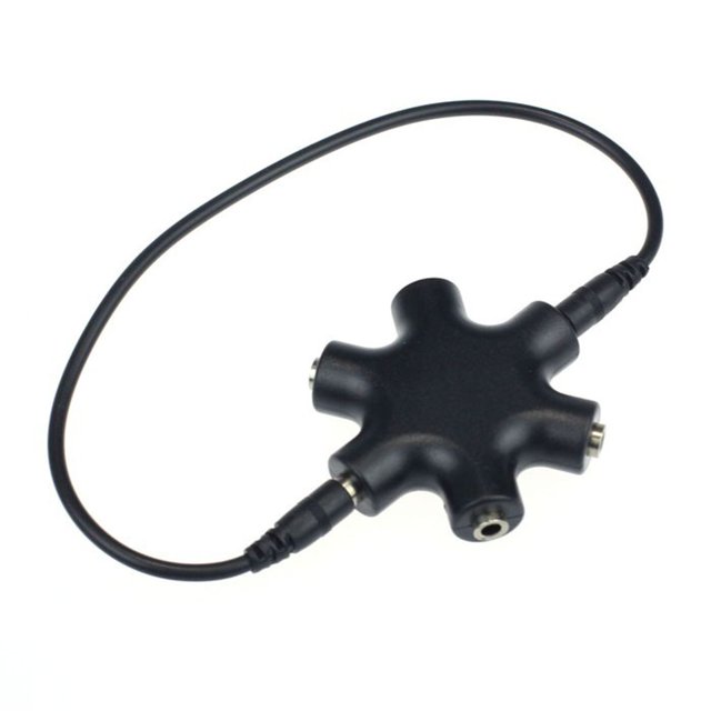 Mix Colors 3.5mm Snowflake Shape 5 Way Stereo Audio Splitter Jack ...