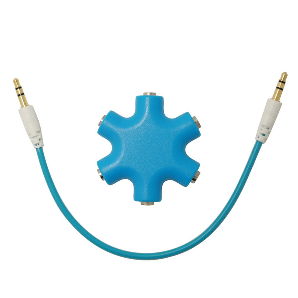 Mix Colors 3.5mm Snowflake Shape 5 Way Stereo Audio Splitter Jack ...